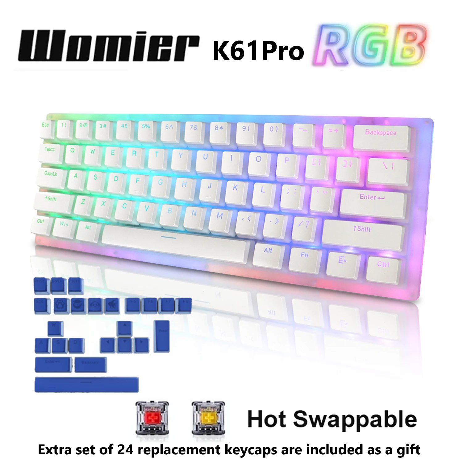 Womier-K61-PRO-60-Mechanical-Keyboard-Hot-Swappable-Gaming-Keyboard ...