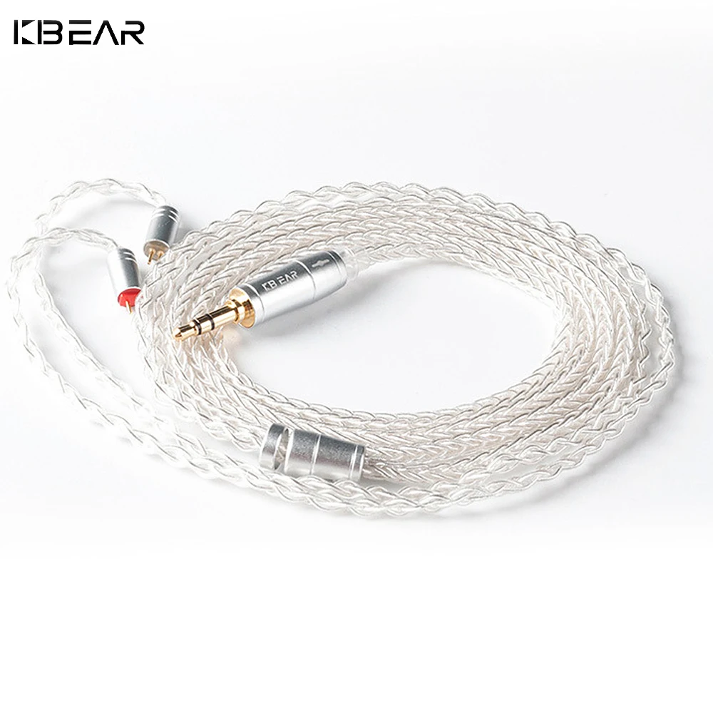 KBEAR-Earphone-Cable-8-Core-Silver-Plated-Upgrade-Wire-DQC-2Pin-MMCX ...