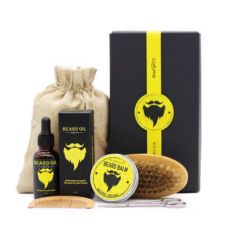 Set para el cuidado de la barba de 100% Natural para hombre, Kit de ...