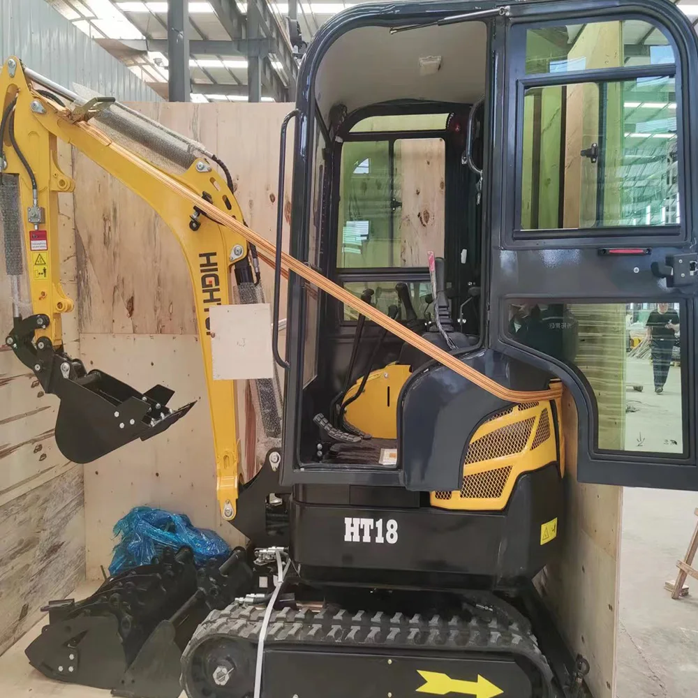Hightop-HT18-Mini-Excavators-Small-Crawler-Digger-with-auger-hammer-CE ...