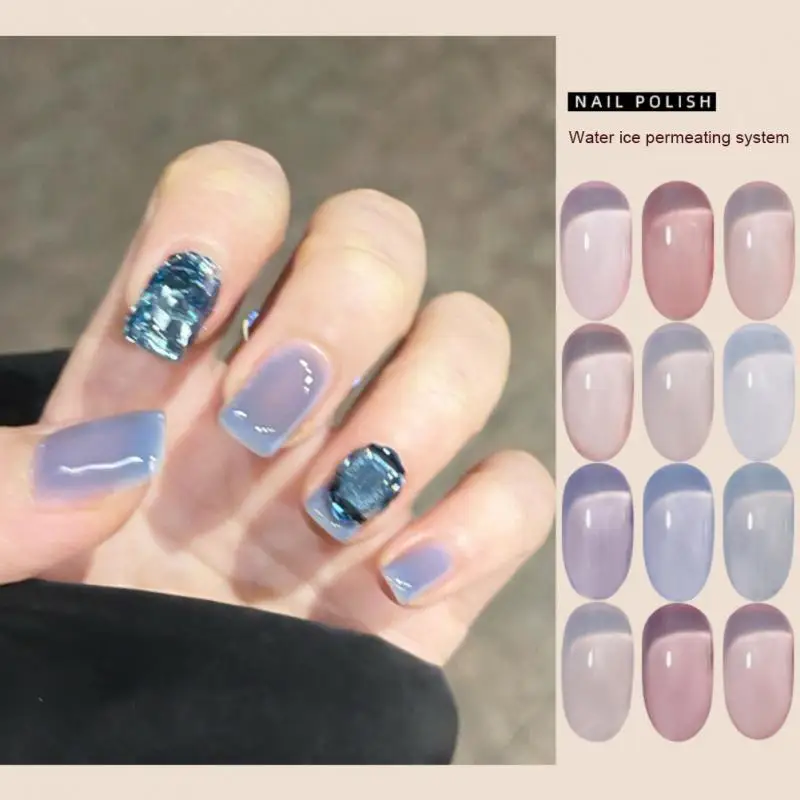 7ml Translucent Gel Nails Pudding Jelly Gel Nail Polish UV Gel Semi ...