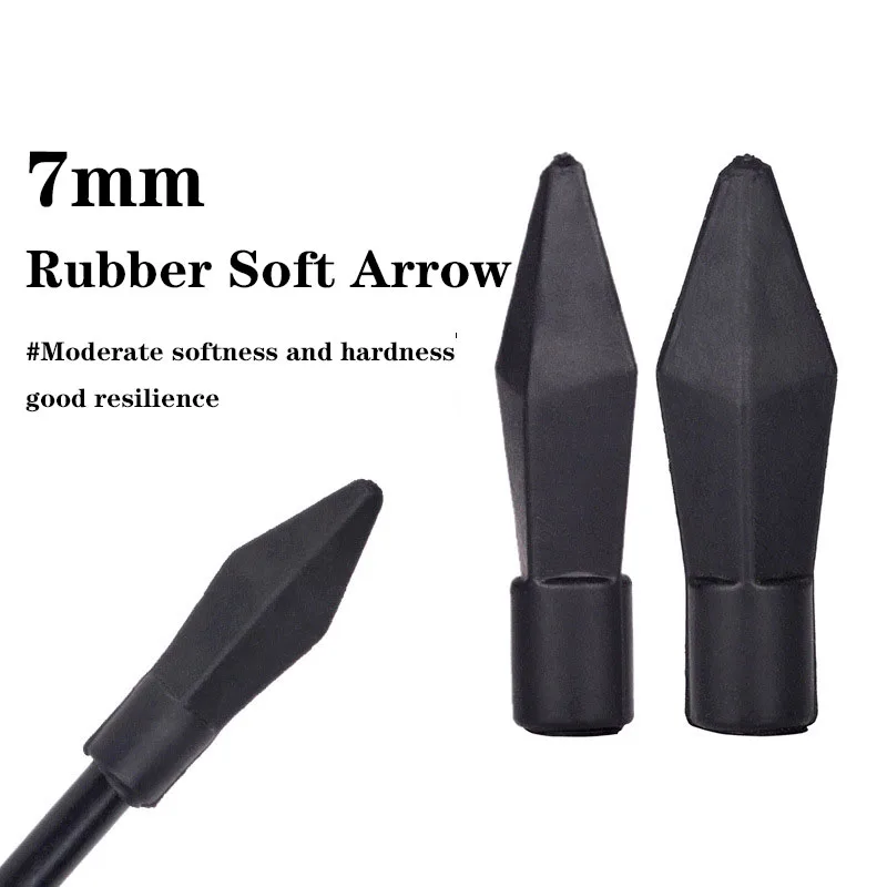 7mm Rubber Arrow Head Archery Replacement Rubber Broadhead Black Soft ...