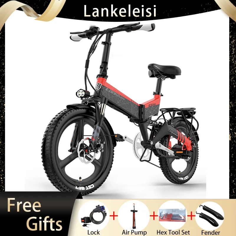 LANKELEISI-G650-500w-Electric-Bicycle-Folding-Ebike-48V-12-8Ah-Lithium ...
