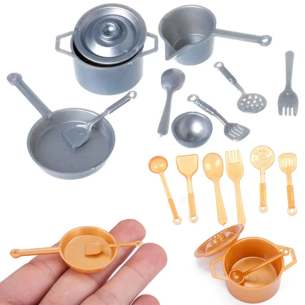 10-11PCS-1-12-Scale-Food-Toys-Pan-Fork-Pot-Playing-House-Miniature ...