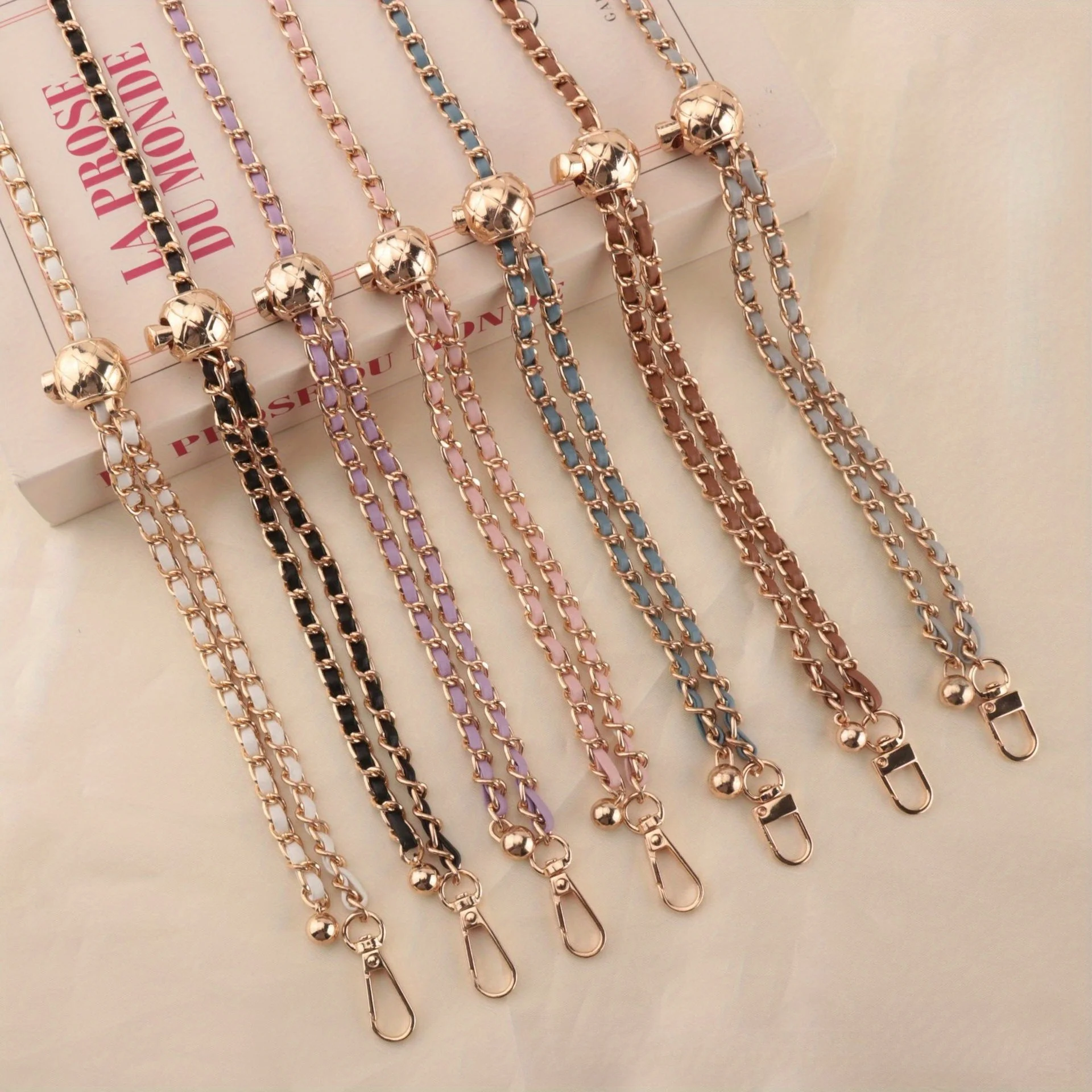 Small Golden Ball Bag Chain Accessories Metal Adjustable Buckle Bag ...