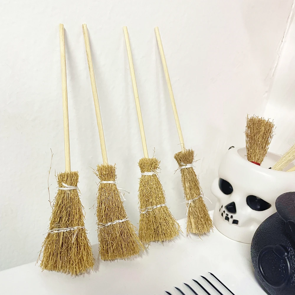 10-20pcs-Mini-Broom-Witch-Straw-Brooms-DIY-Hanging-Ornaments-for-Kids-Halloween-Party-Decoration ...