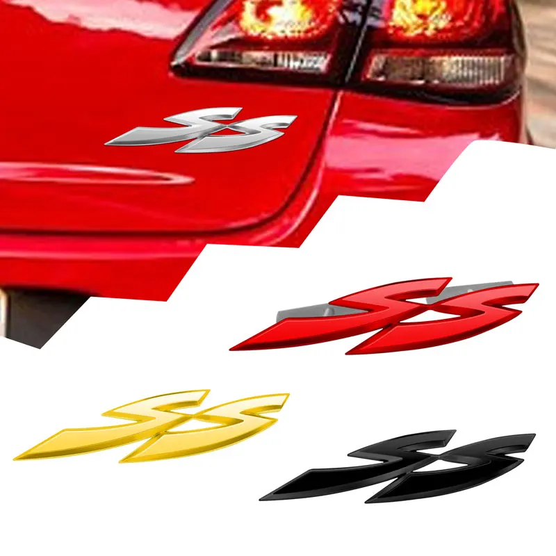 Car Styling Front Hood Grille Emblem Metal Badge SS Letter Logo Sticker ...