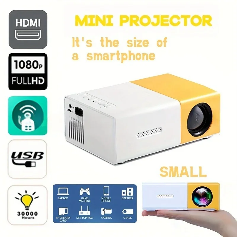 YG300-MINI-Projector-Portable-Home-Theater-Smart-TV-Laser-Beamer-3D ...