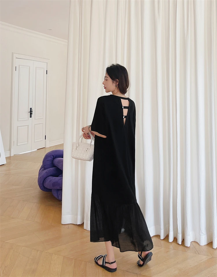 Parti Elbiseleri NYFS 2024 Yaz Kore Kadın Elbise Vestidos Robe Elbise ...