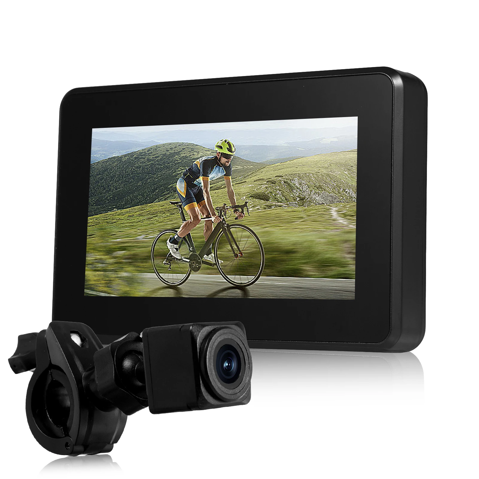 Handlebar Bike Mirror, 1080P Rechargeable Recording Bicycle Rear View ...