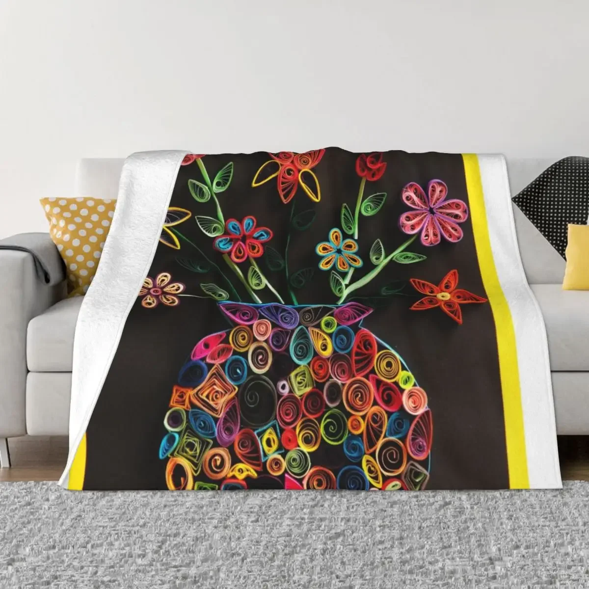 HHPS-Art-Show-Class-5K-Quilling-Collage-Vase-of-Tran-quill-ity-Throw ...