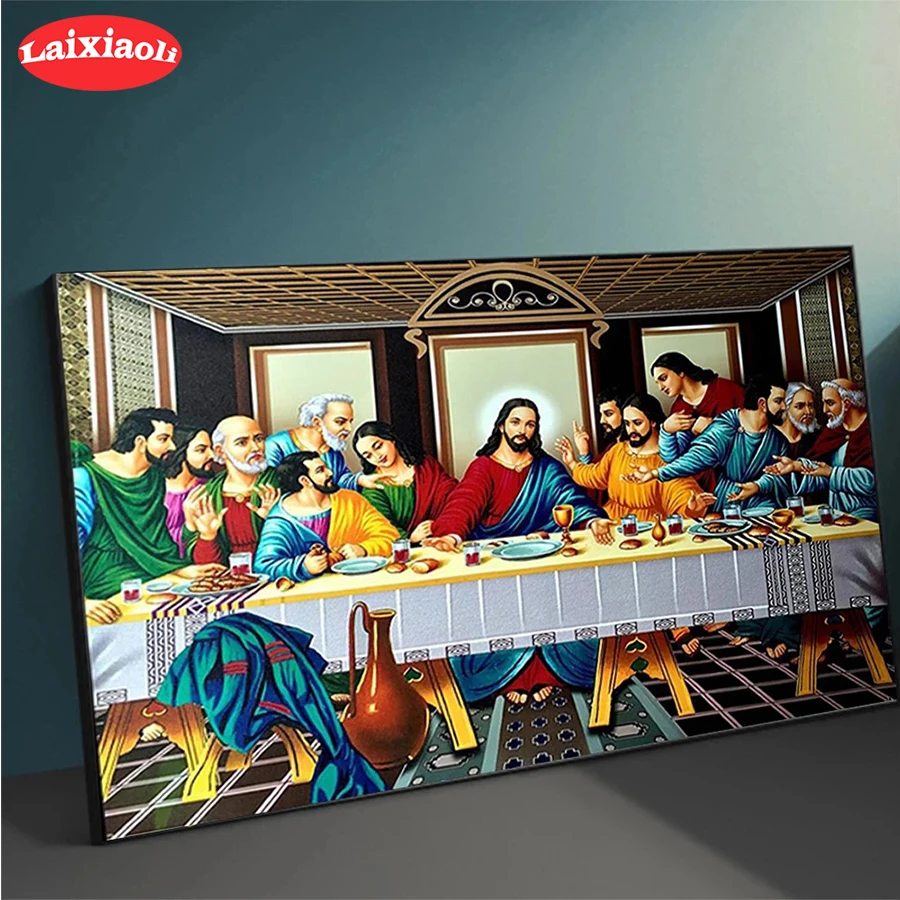 5D-DIY-Diamond-Embroidery-Religion-Christ-Jesus-Last-Supper-Picture ...
