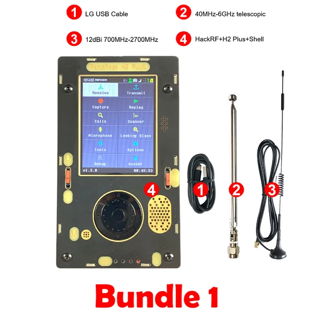 HackRF Portapack H2 Plus Mayhem Specific Modification Firmware+HackRF ...