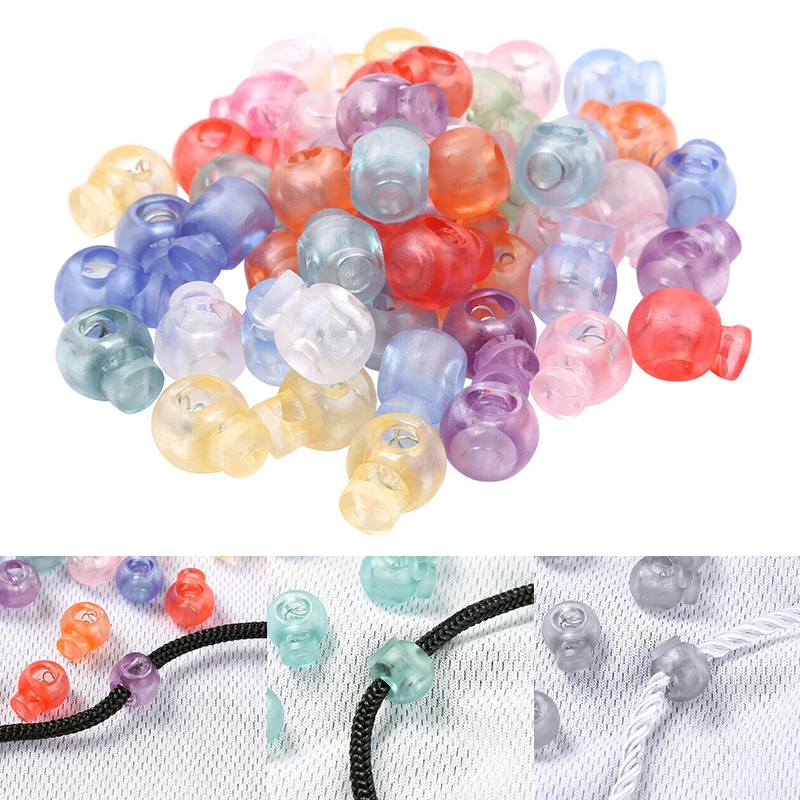 1PC-Spring-Loaded-Round-Toggle-Stop-Cord-Locks-End-Plastic-Single-Hole ...