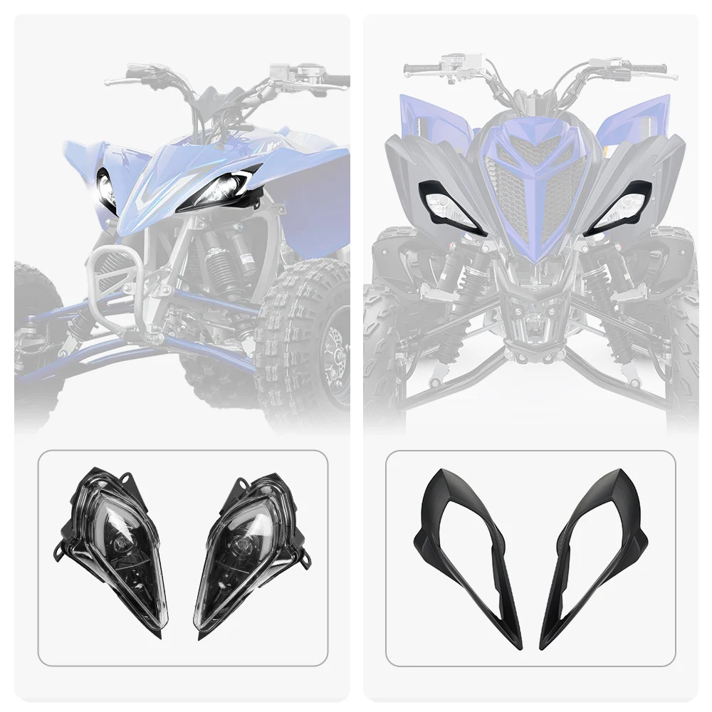 KEMIMOTO-ATV-Headlight-Trim-Covers-5TG-84166-01-00-for-Yamaha-Raptor ...
