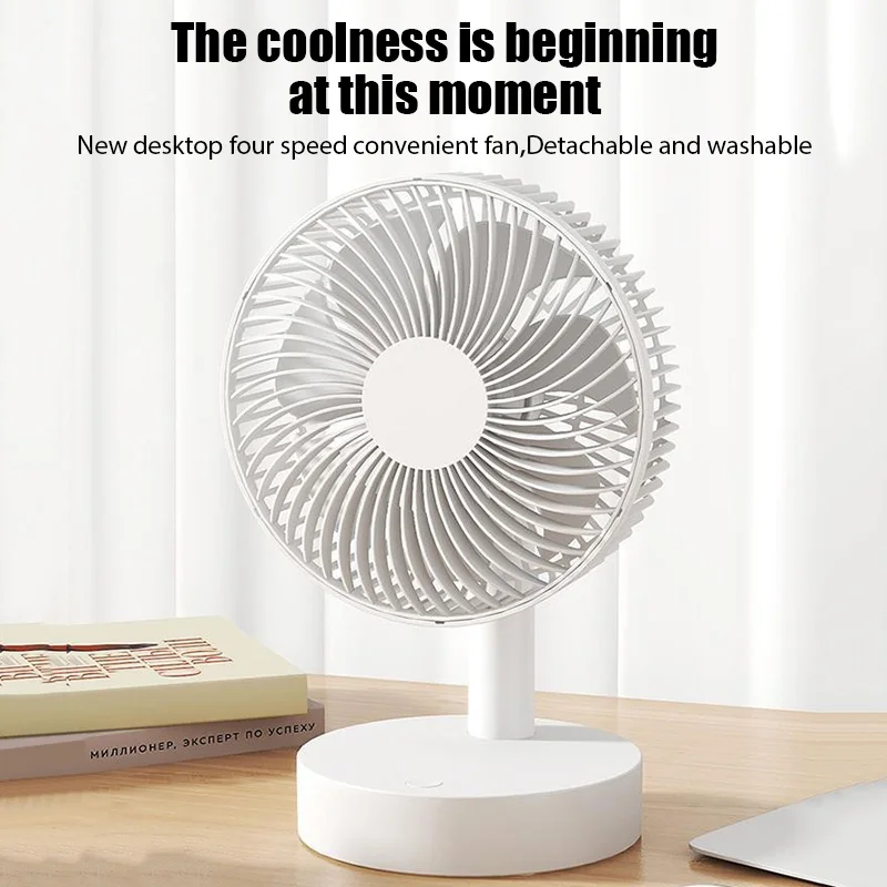 USB-Desk-Fan-4-Speed-Adjustable-Desktop-Table-Fan-with-Strong-Wind ...