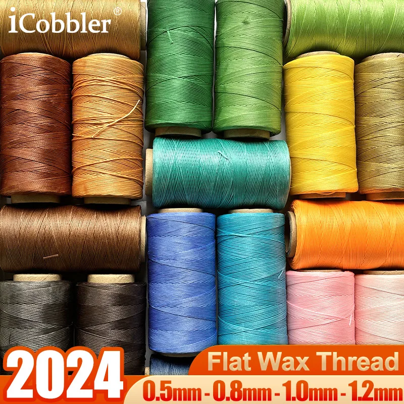 Flat-Waxed-Thread-for-Leather-Sewing-String-Polyester-Cord-Stitching ...