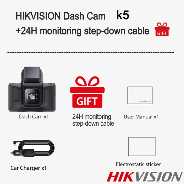 HIKVISION K5 Car DVR car camera for vehicle 3-inch Touch Screen 4K Dash ...