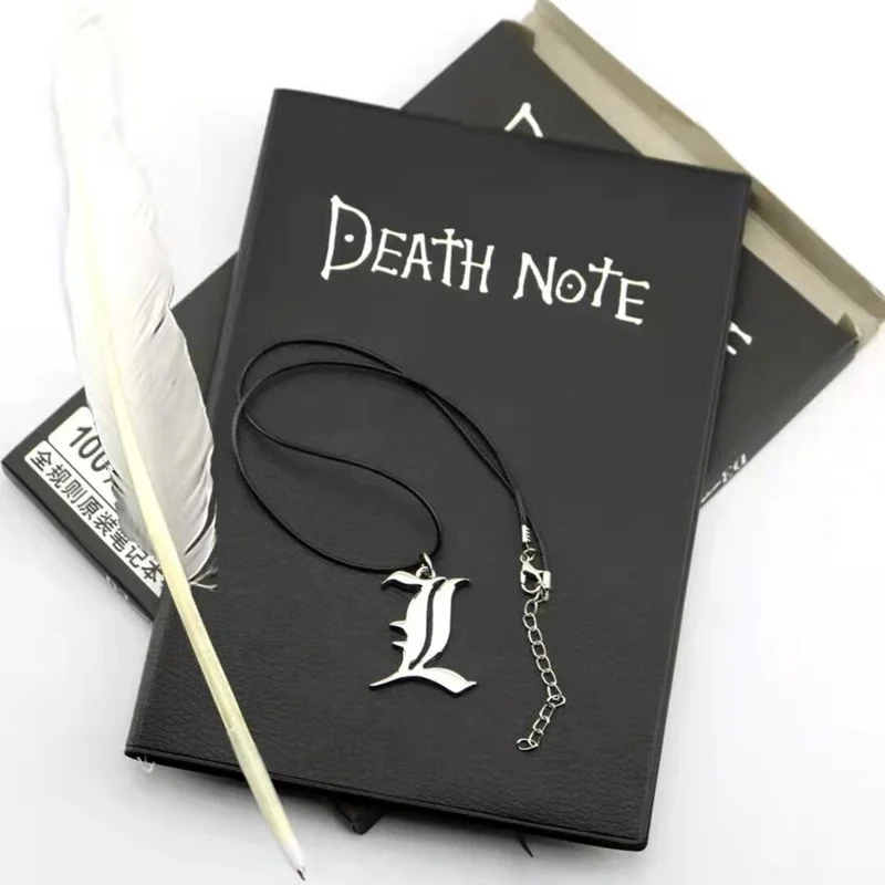 Anime-Death-Note-Notebook-L-Necklace-Feather-Pen-Set-Collectable ...