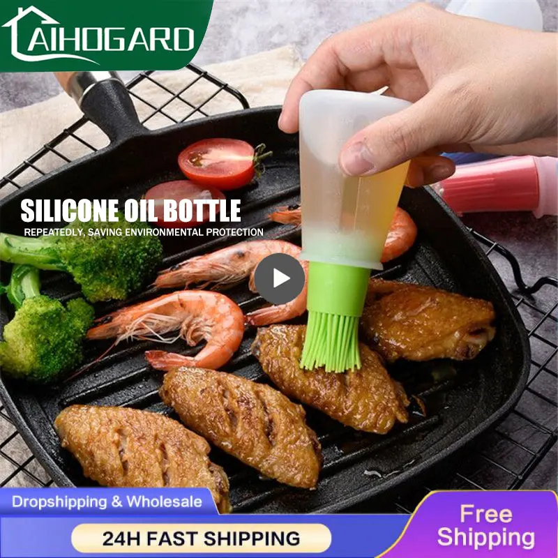 1-8PCS-Silicone-Oiler-With-Brush-Seasoning-Seasoning-Sauce-Brush-With ...