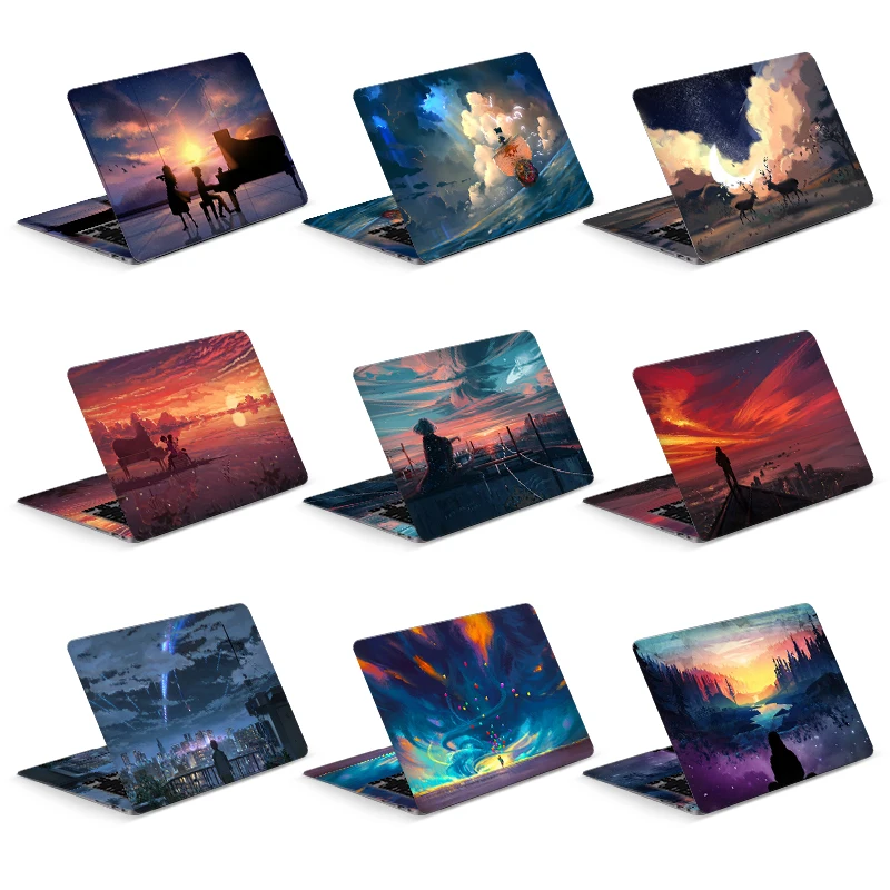 DIY Laptop Cover Sticker Skins 2pcs Vinyl Skin Case 13.3"14"15.6"17.3 ...