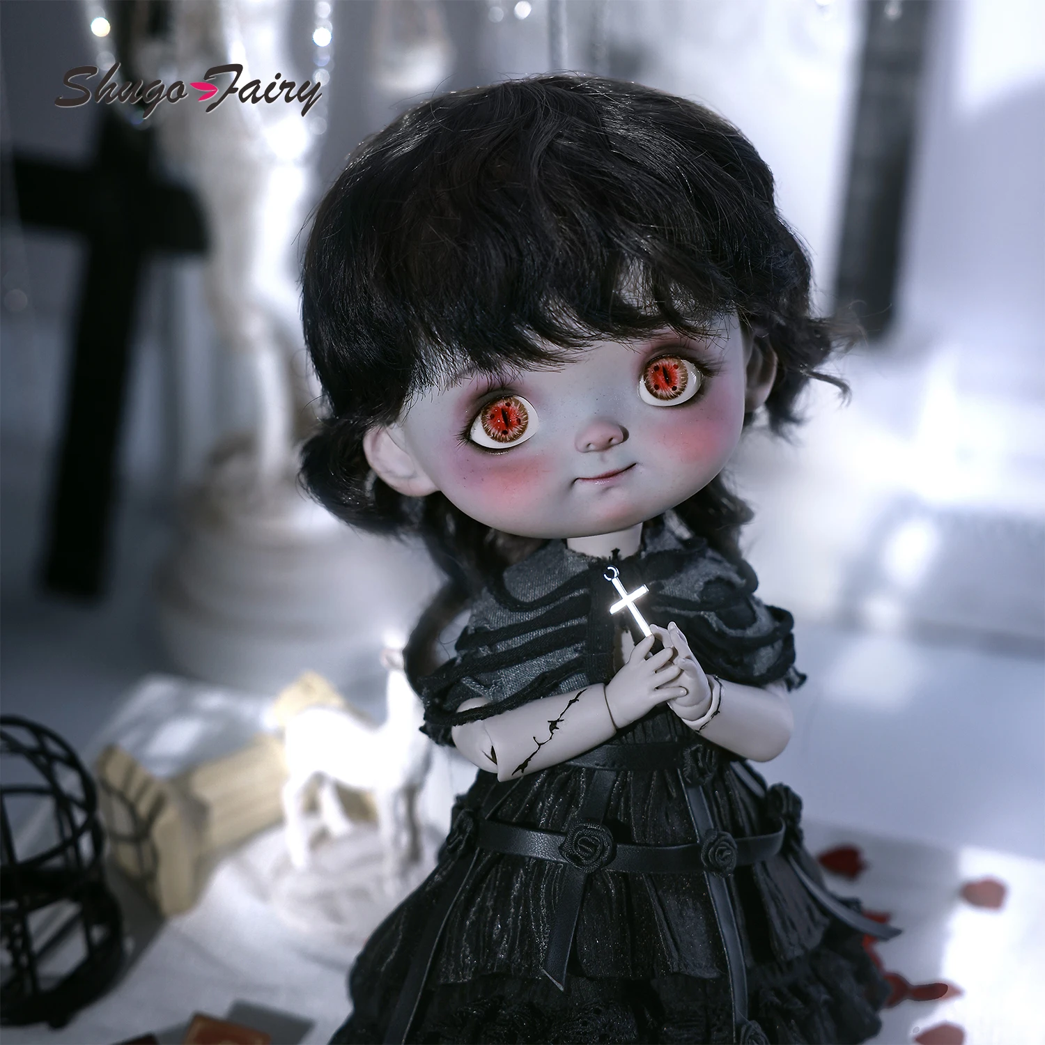 ShugaFairy Meng 1/6 Bjd Dolls Sacrificial Maiden Big Head Horror Night ...