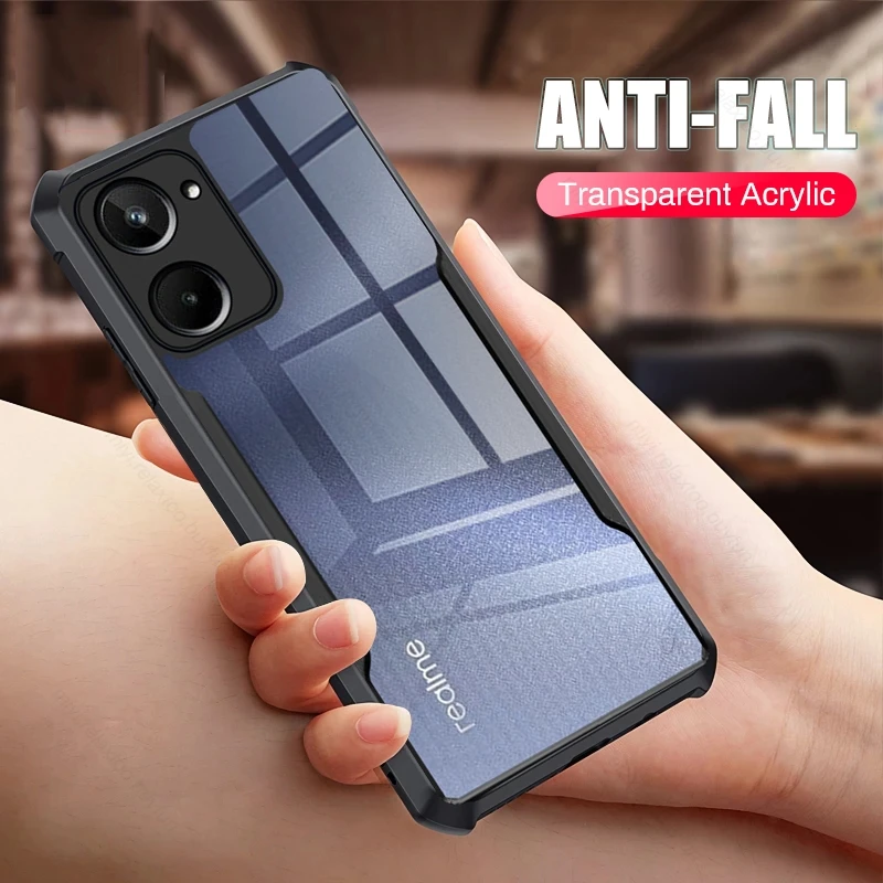 Realmi-10-4G-Case-Clear-Acrylic-TPU-Soft-Frame-Back-Cover-For-Realme-10 ...