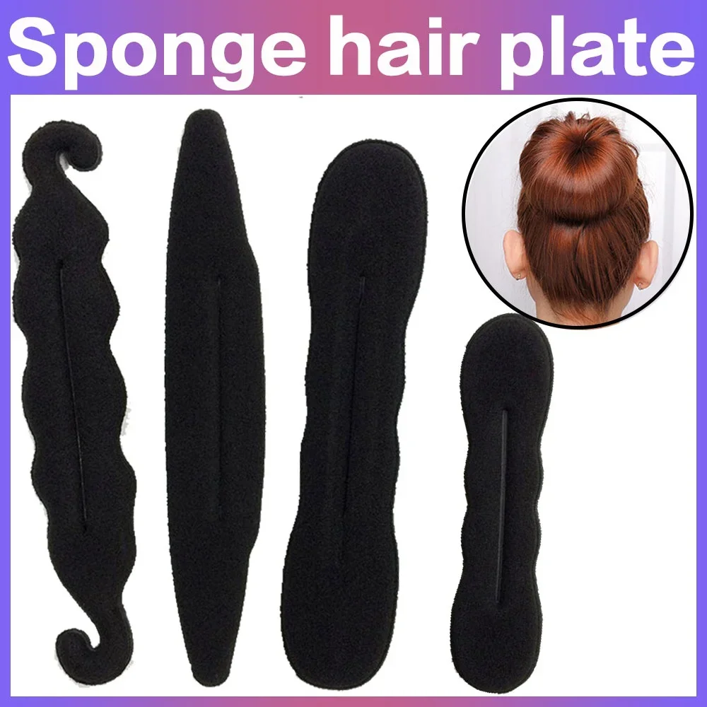 3PCS-4Pcs-Set-Magic-Foam-Sponges-Styling-Hair-Clip-Device-Donut-Quick ...
