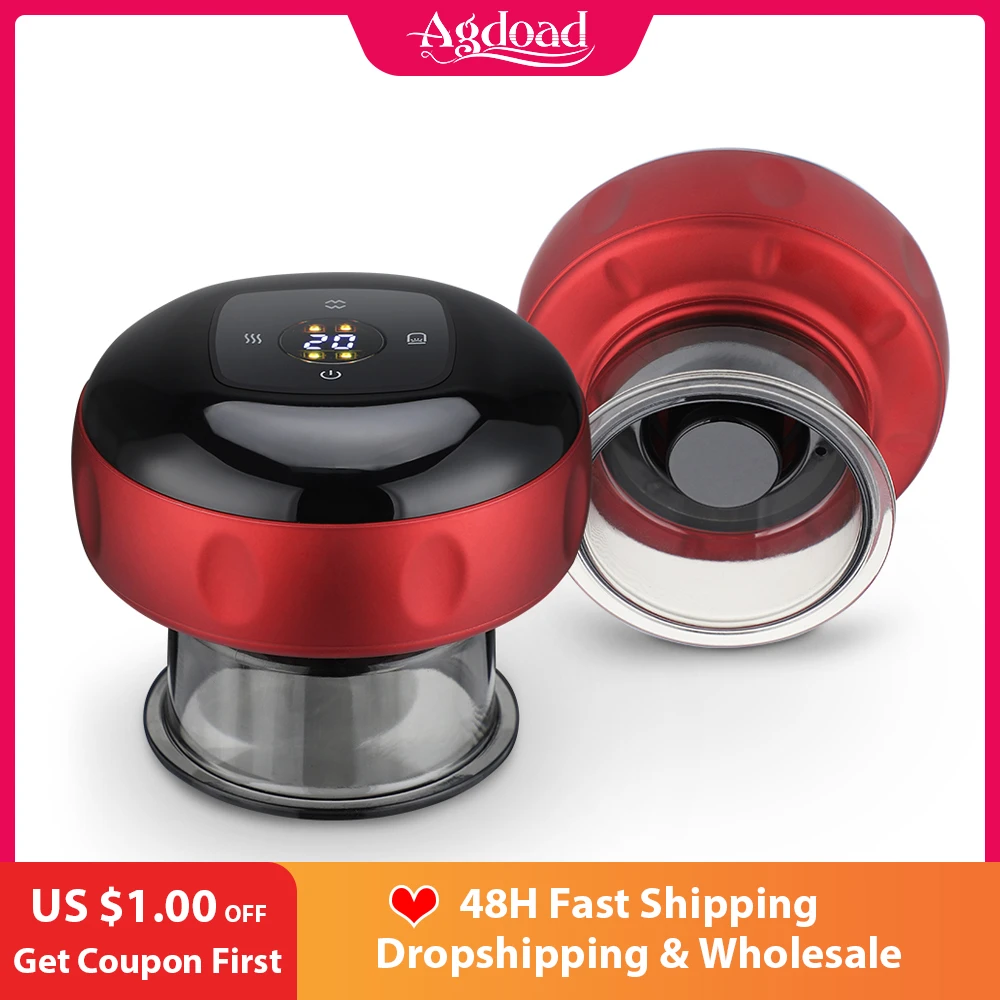 6/12 Levels Electric Cupping Massager Intelligent Breathing Negative ...