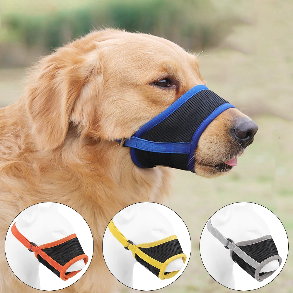 Pet-mask-anti-barking-and-anti-biting-dog-mouth-cover-breathable-mesh ...