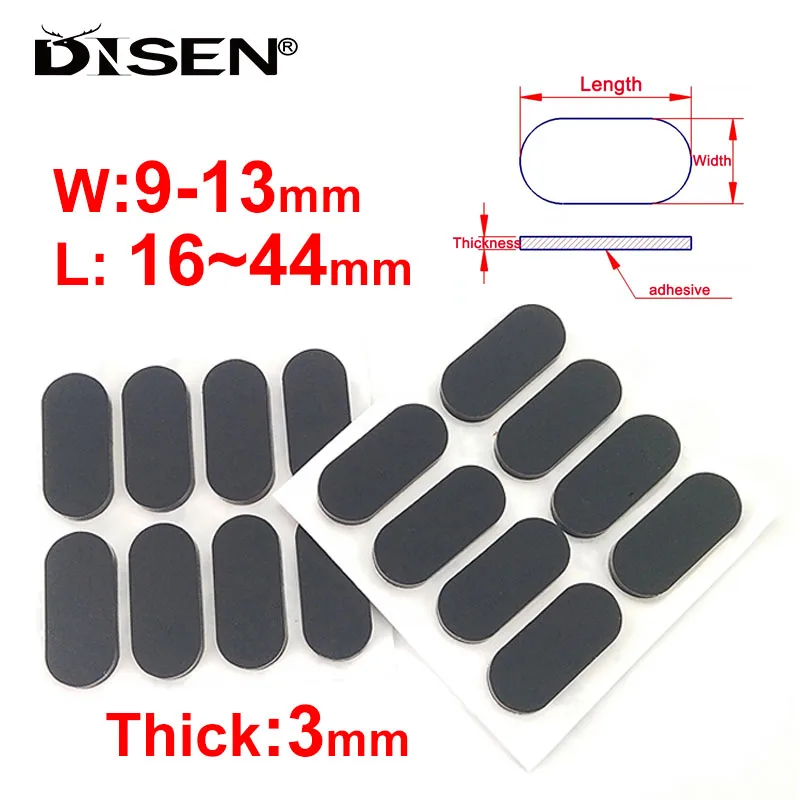 5PCS-Self-Adhesive-Shockproof-Rubber-Feet-Pad-Silicone-Rubber-Oval-Mat ...
