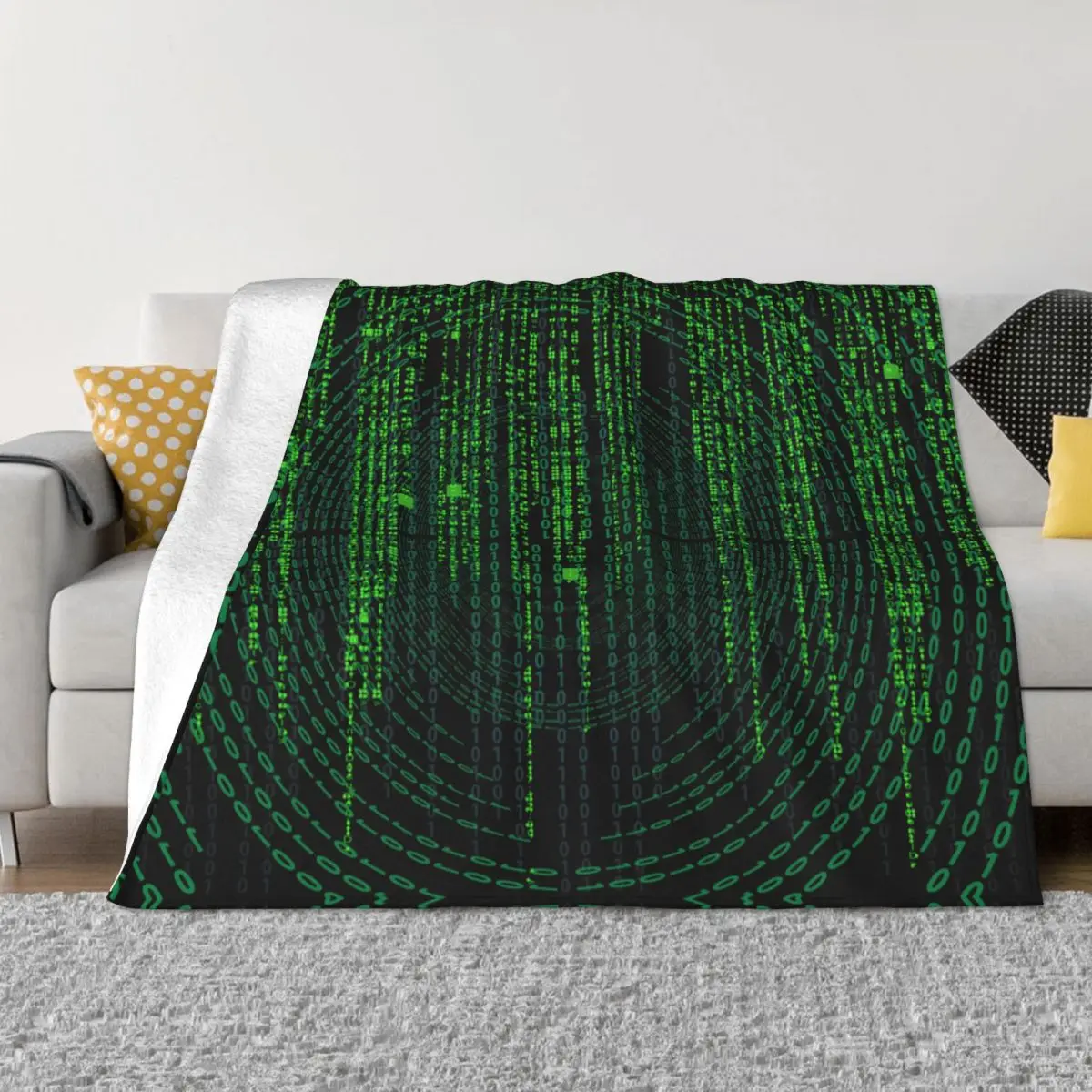 Matrix Code | Flannel Bedspread | Fleece Bedspread | Matrix Film ...