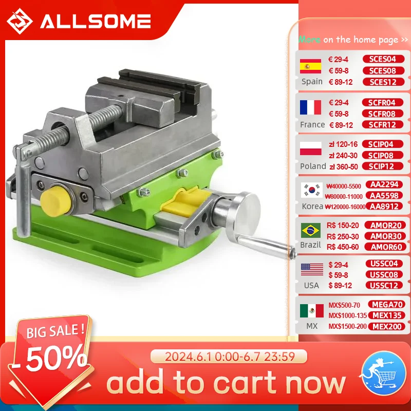 Allsome-BG-6368-3-inch-Cross-Sliding-Vise-with-Compound-Slide-for-Mill ...