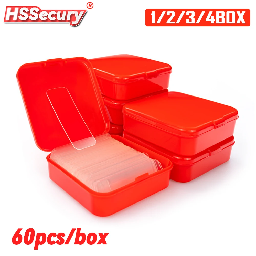 60Pcs/Box Double Sided Stickers Tape Reusable Waterproof Non Marking ...