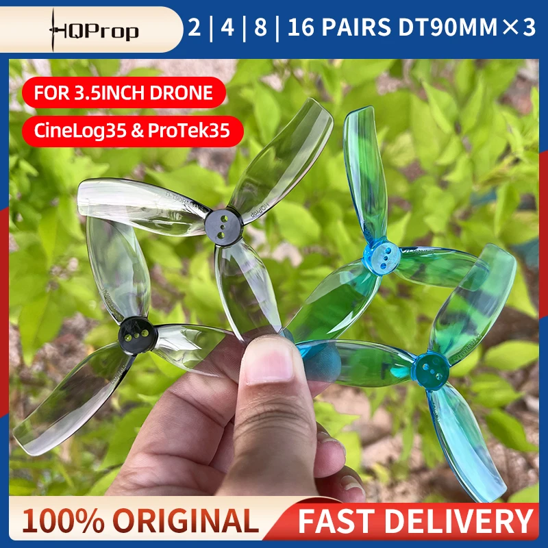2/4/8/16 Pairs HQ HQProp DT90 Duct-T90MMX3 Propeller 90mm 3-Blade 1.5mm ...