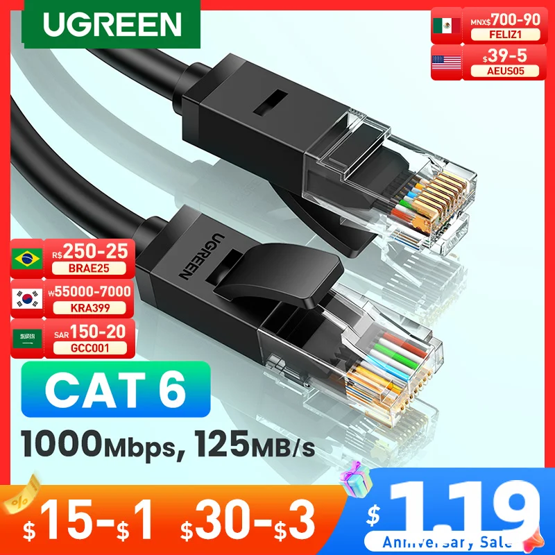 UGREEN-Ethernet-Cable-Cat6-Gigabit-High-Speed-1000Mbps-Internet-Cable ...