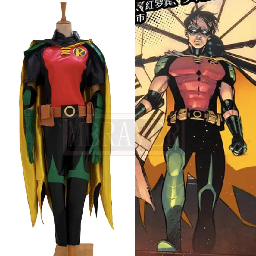 Disfraz-de-Halloween-de-superh-roe-traje-de-Cosplay-de-Tim-Drake-Robin ...