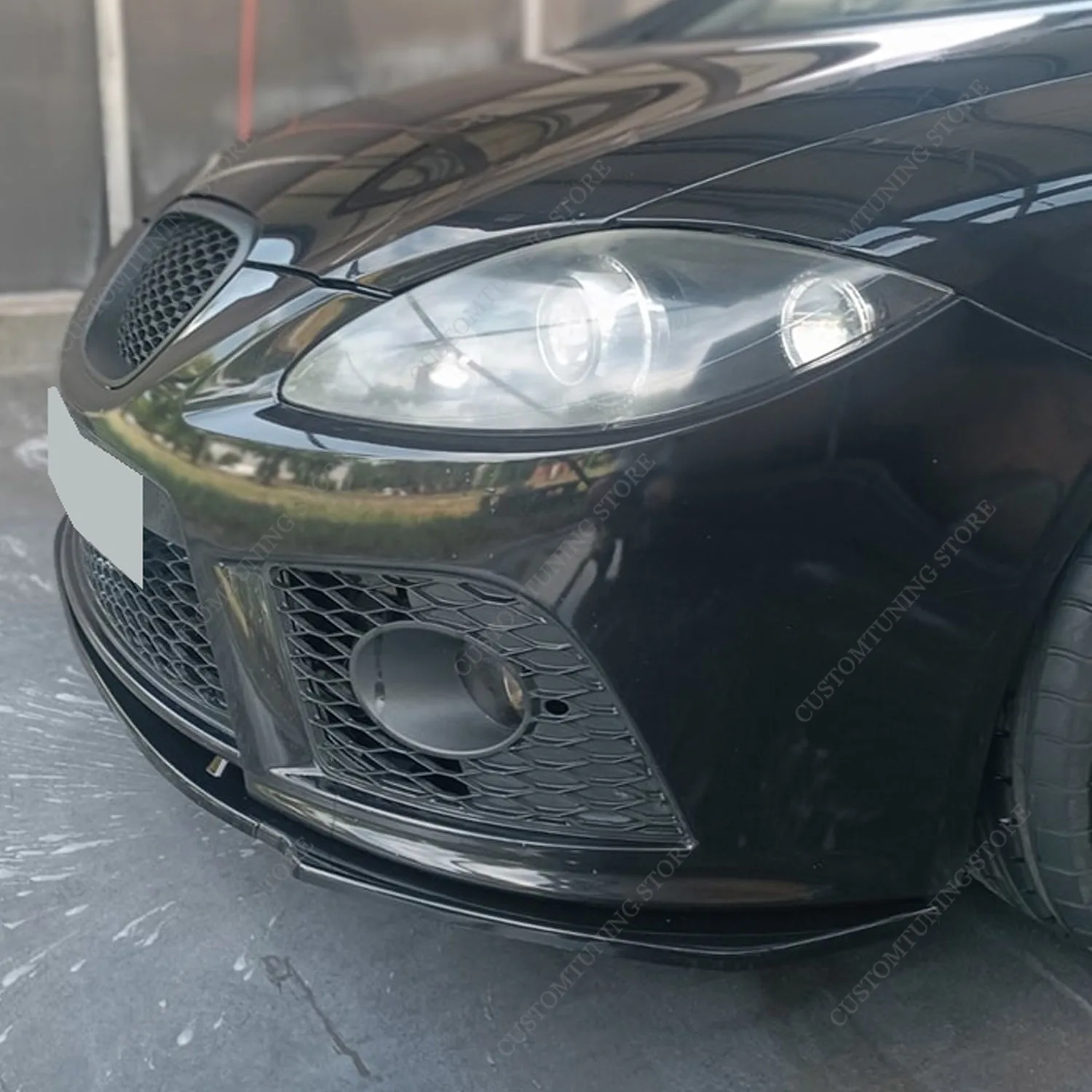 Para Seat Leon MK2 FR 2006-2009 Pre-Facelift negro brillante 3 uds ...