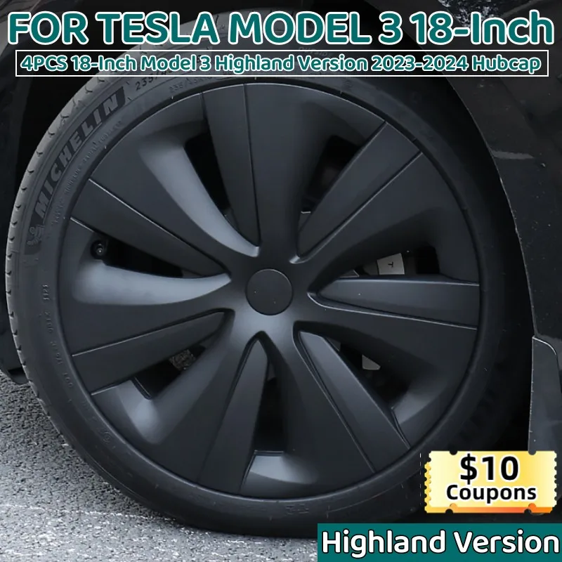 4PCS-HubCap-for-Tesla-Model-3-Highland-Performance-Replacement-Wheel ...