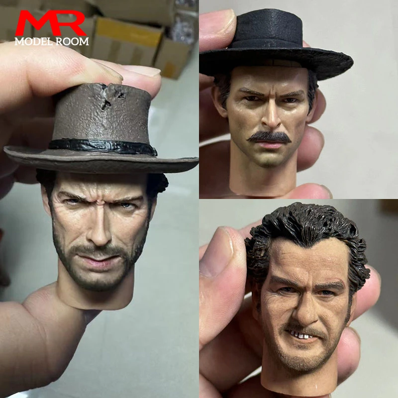 1-6-West-Cowboy-Eastwood-Lee-Van-Cleef-Head-Sculpt-Carving-Model-Fit-12 ...