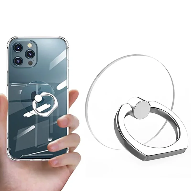 Transparent-Cell-Phone-Ring-Holder-Stand-360-Degree-Rotation-Clear ...
