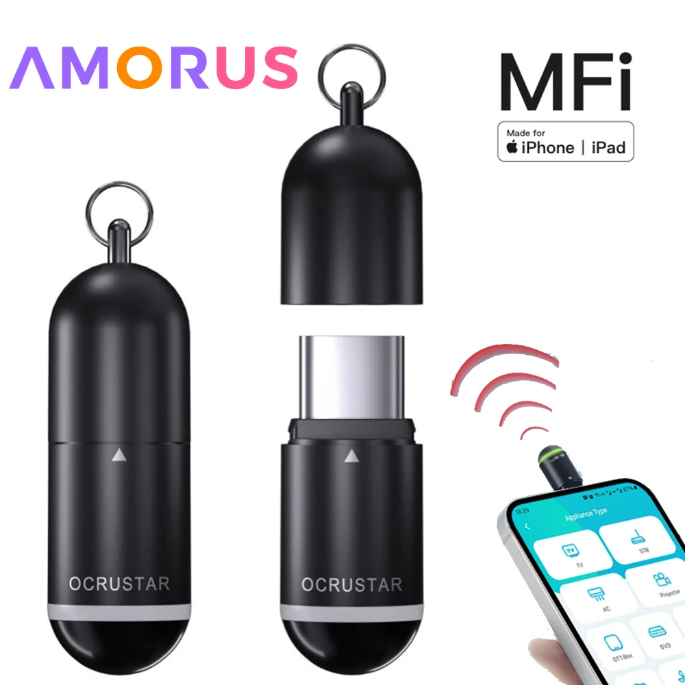 Mobile phone Remote Control Type C for iPhone IR Blasters Adapter EKX6i ...
