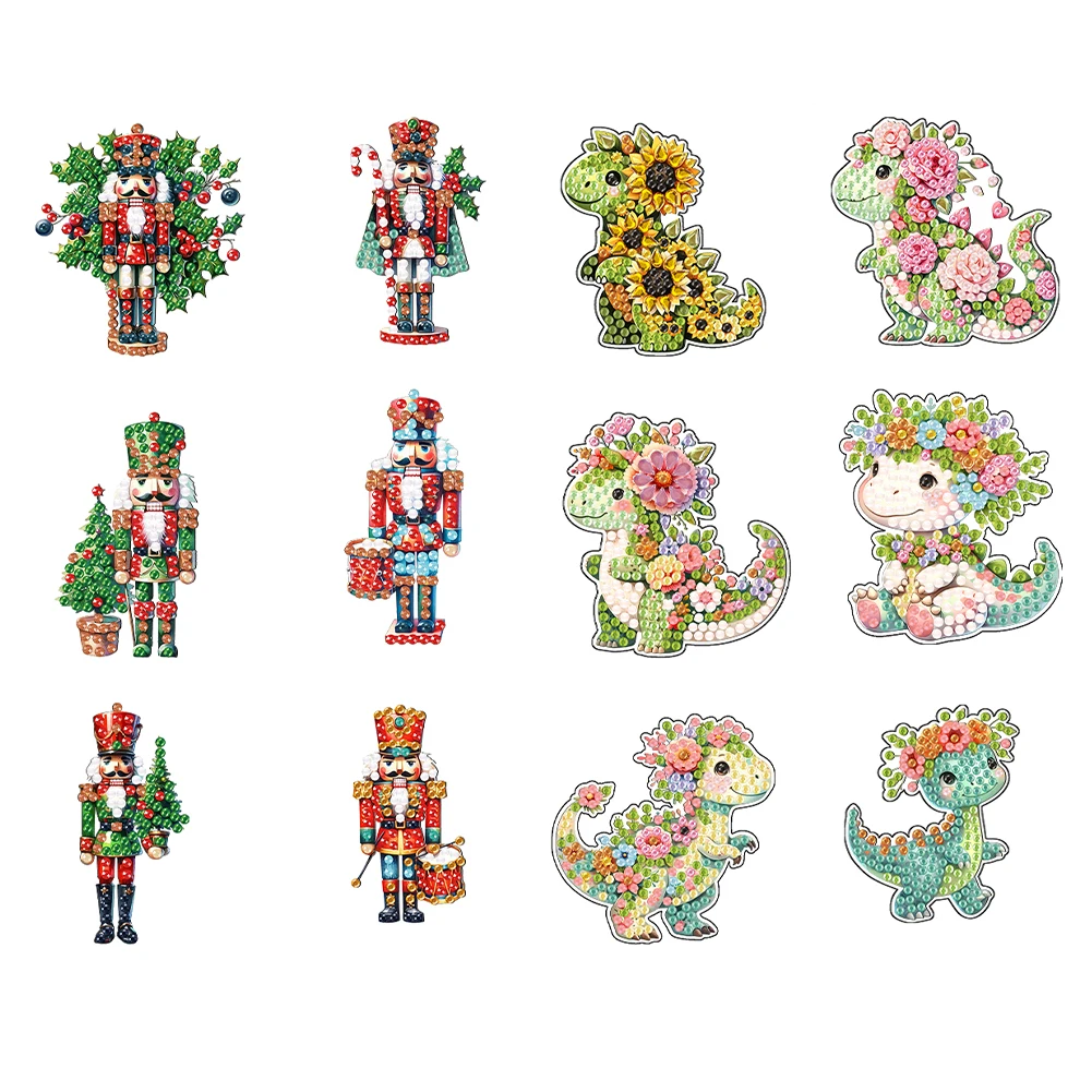 6Pcs-Acrylic-Special-Shape-Christmas-Nutcracker-Diamond-Art-Fridge ...