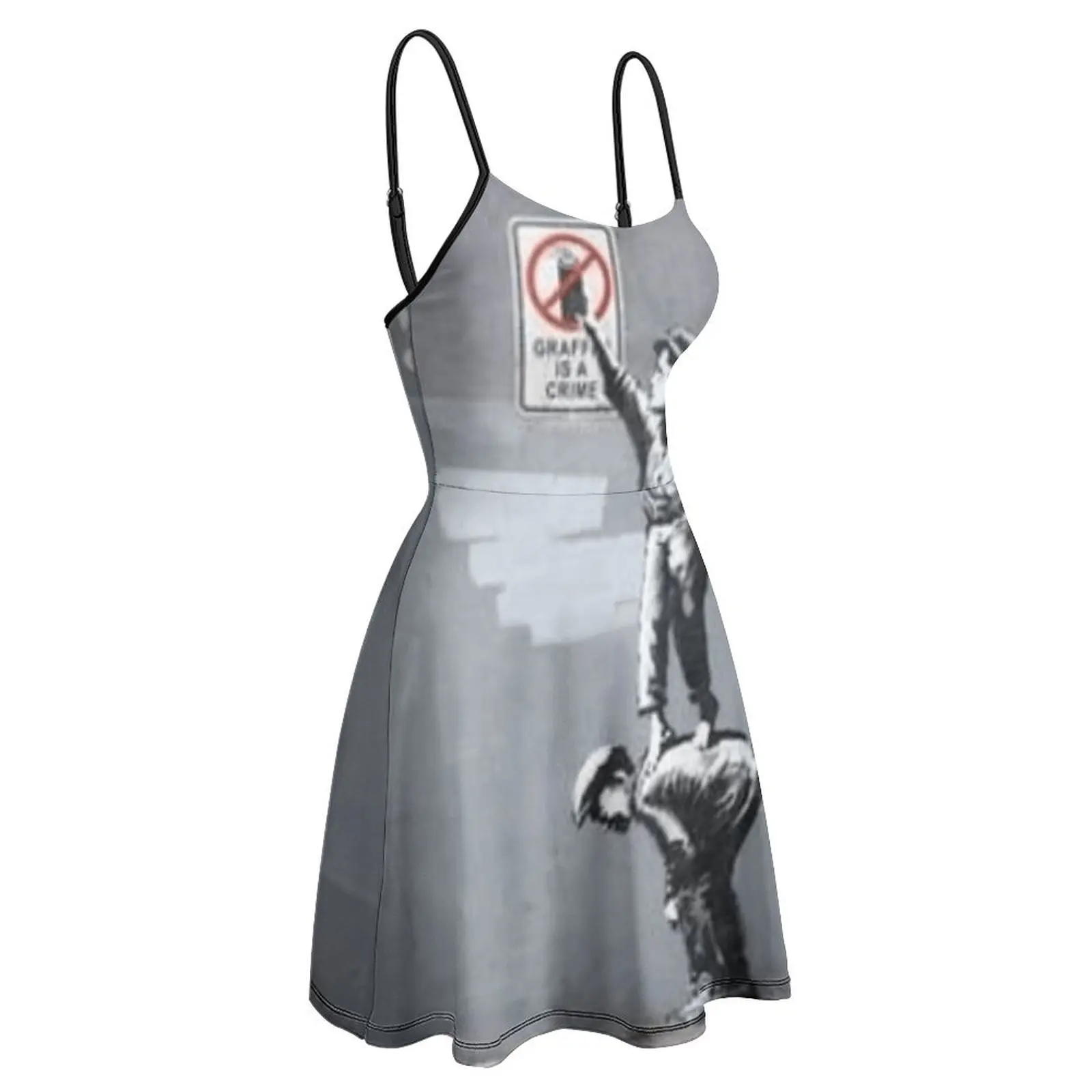 Graffiti-Is-A-Crime-Classic-For-Sale-Women-s-Sling-Dress-Vintage-Sexy ...