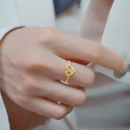 Gold-shop-anillo-de-oro-de-24-quilates-para-mujer-sortija-ajustable-y ...