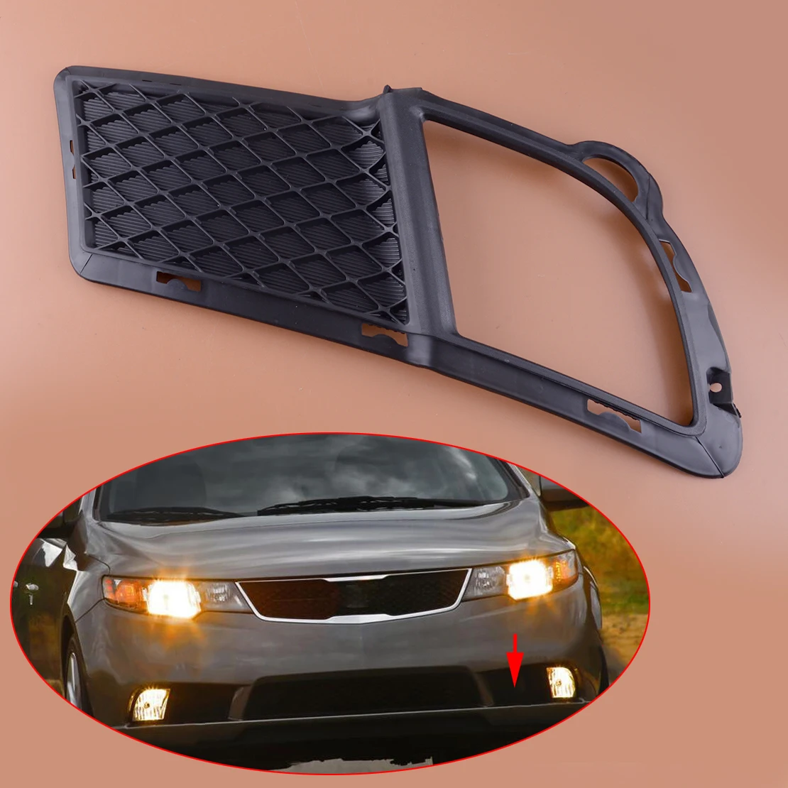 Car Front Left Fog Light Cover Trim Bezel Frame Fit for Kia Forte Sedan ...