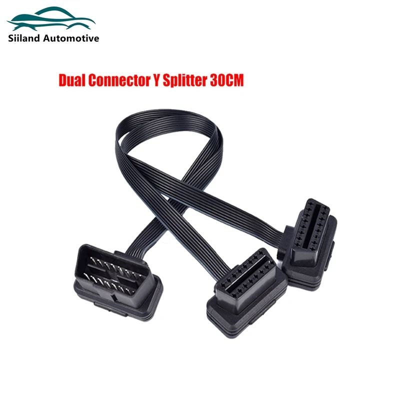 Conector-Dual-Y-divisor-OBD-OBD2-de-30CM-Conexi-n-macho-a-hembra-plano ...