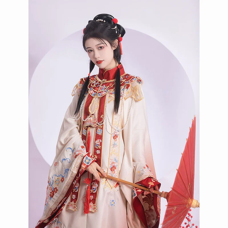 Fashion-Improved-Ming-Dynasty-Chinese-Women-Hanfu-Dress-Set-Wide-Sleeve ...