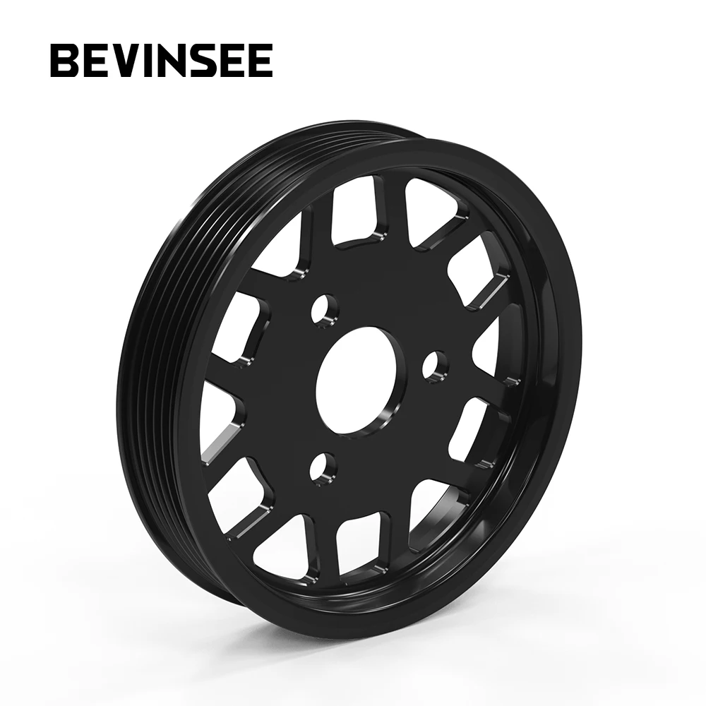 BEVINSEE Power Steering Pump Pulley For BMW E46 323i 325i E36 328i E39 ...