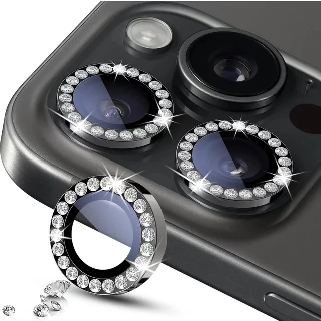 6Pcs-Bling-Glitter-Diamond-Camera-Lens-Protector-For-IPhone-14-Pro-Max ...